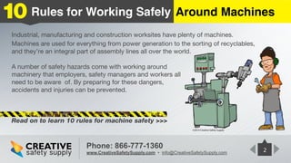 10 Rules for Working Safely Around Machines | PDF