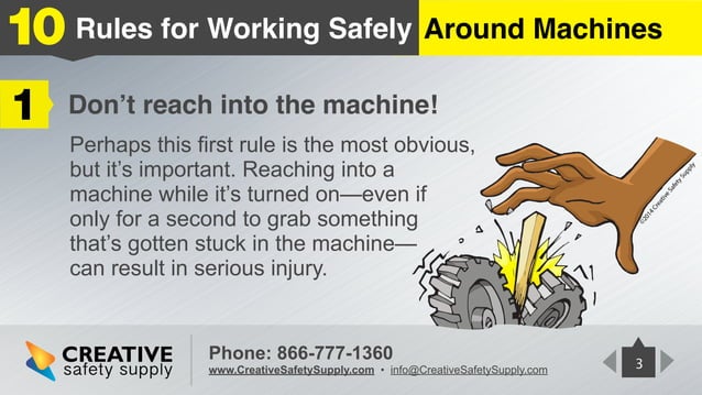10 Rules for Working Safely Around Machines | PDF | Manufacturing ...