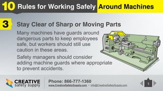 10 Rules for Working Safely Around Machines | PDF
