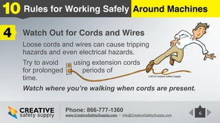 10 Rules for Working Safely Around Machines | PDF