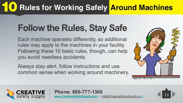 10 Rules for Working Safely Around Machines
