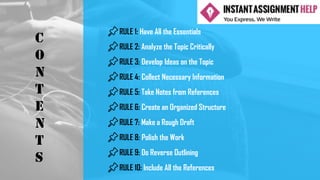10 rules of assignment writing | PPT