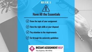 10 rules of assignment writing | PPT