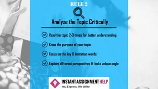10 rules of assignment writing | PDF