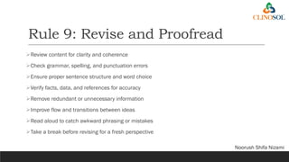 10 Effective Rules of Assignment Writing PPT | PDF