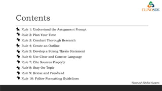 10 Effective Rules of Assignment Writing PPT | PDF
