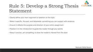 10 Effective Rules of Assignment Writing PPT | PDF