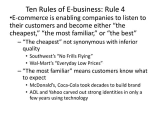 10 rules of e-business | PPTX