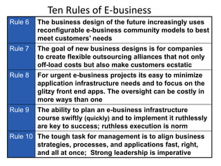 10 rules of e-business | PPTX