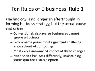 10 rules of e-business | PPTX