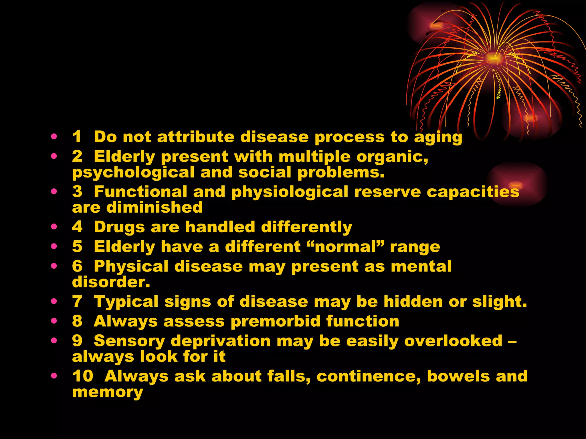 10 Rules Of Geriatric Assessment | PPT