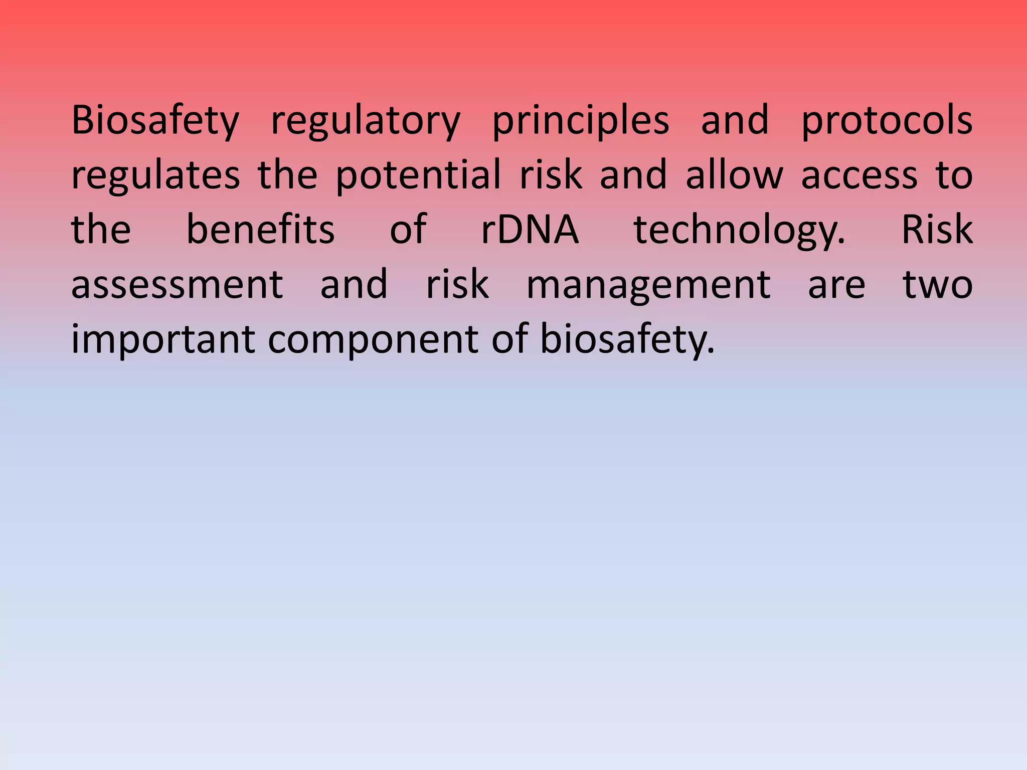 10 safety guidelines for recombinant dna research | PDF