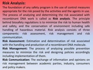 10 safety guidelines for recombinant dna research | PDF