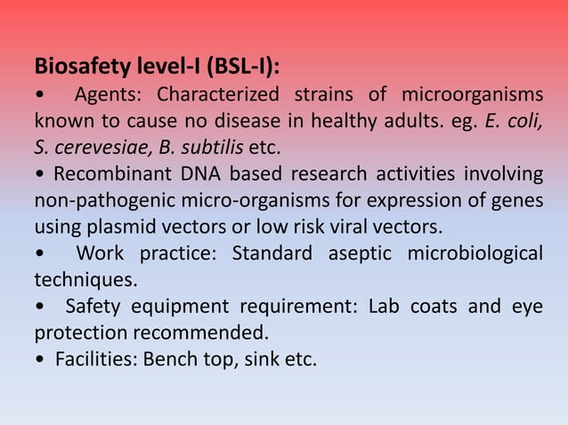 10 safety guidelines for recombinant dna research | PDF | Infectious ...