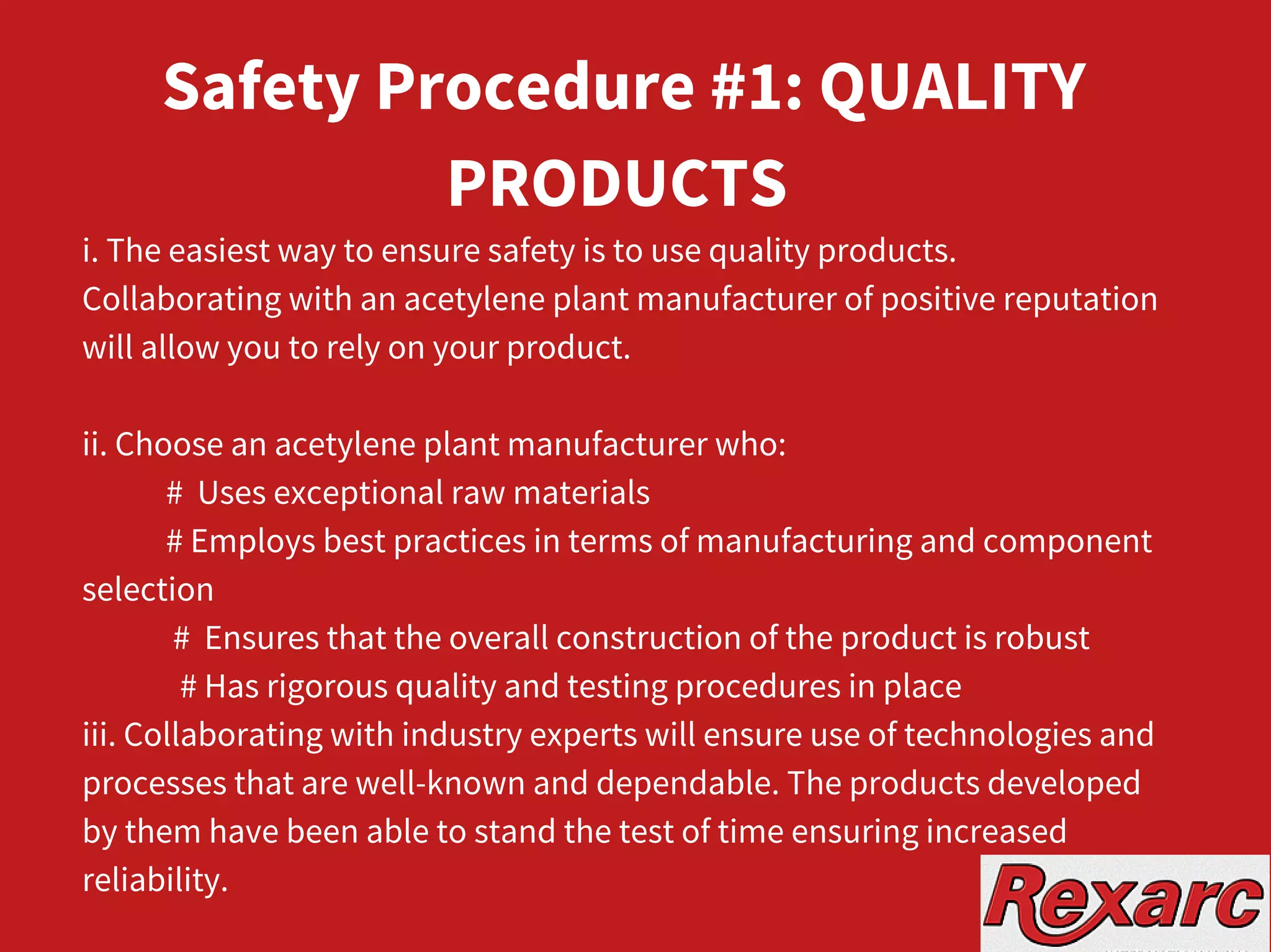 10 Safety Procedures in Acetylene Manufacturing Plants | PDF