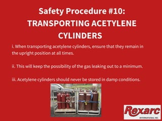 10 Safety Procedures in Acetylene Manufacturing Plants | PDF
