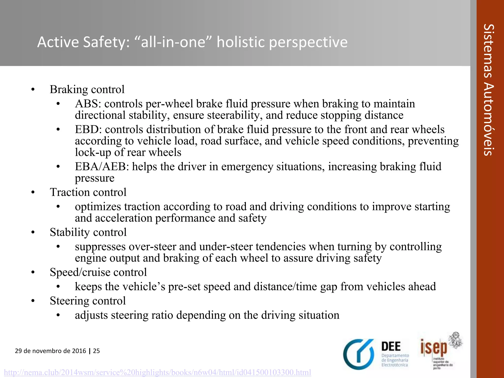 Automotive Systems course (Module 10) - Active and Passive Safety ...