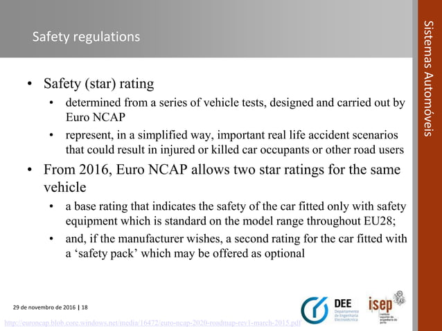 Automotive Systems course (Module 10) - Active and Passive Safety ...