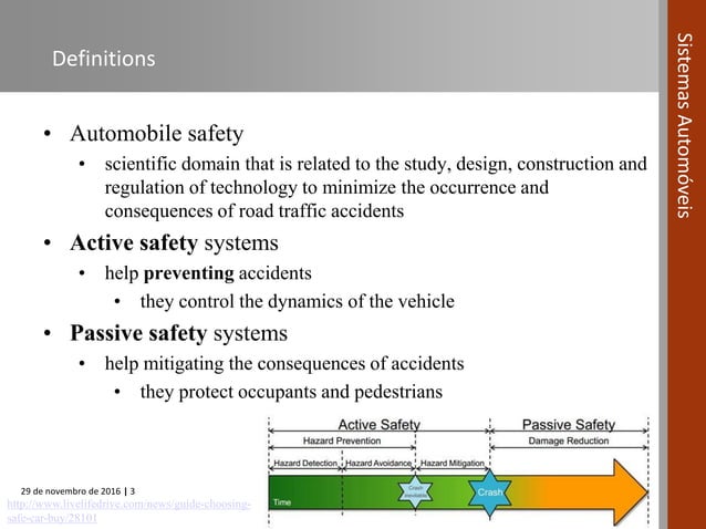 Automotive Systems course (Module 10) - Active and Passive Safety ...