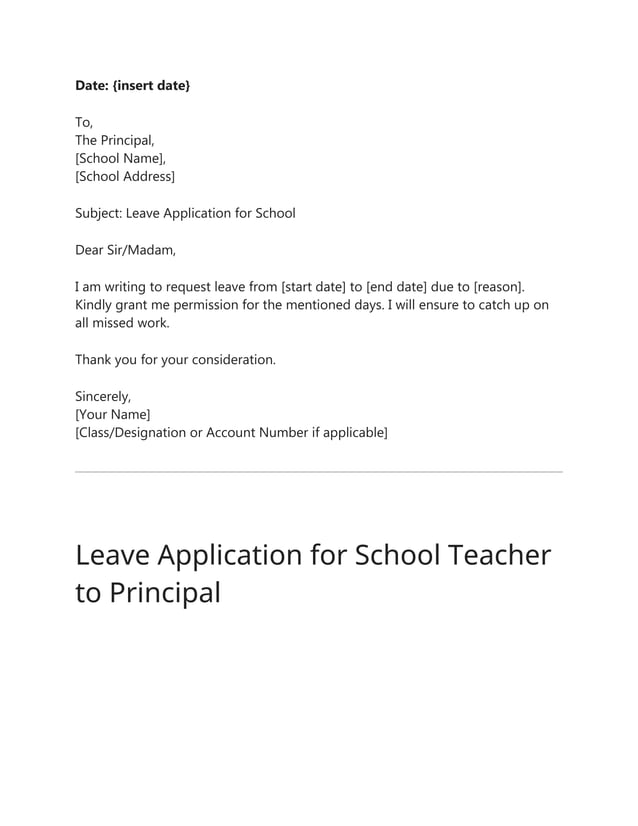 10+ Samples For Leave Application for School.docx