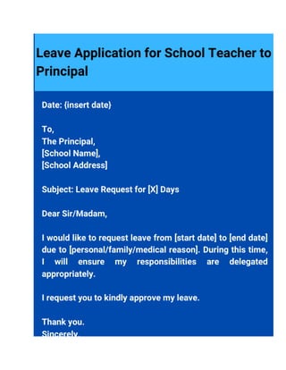 10+ Samples For Leave Application for School.docx
