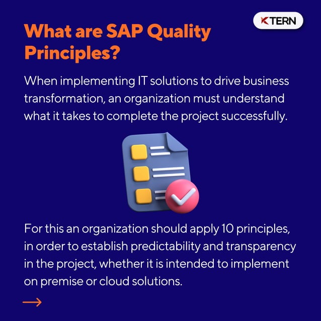 10 SAP QUALITY PRINCIPLES | PDF | Business | Business and Finance