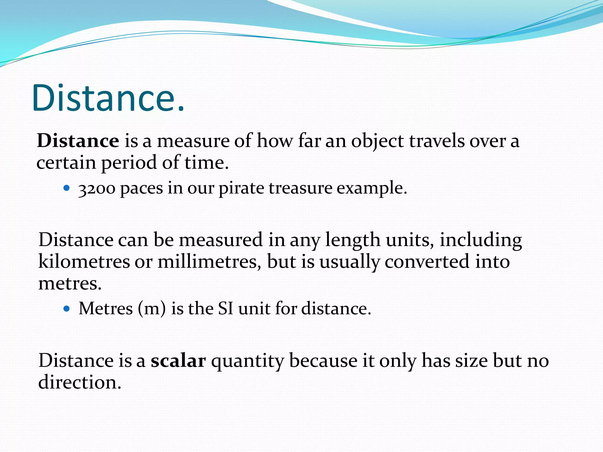 Objects in motion - 01 Distance and displacement | PPT