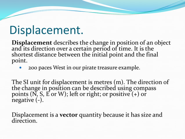 Objects in motion - 01 Distance and displacement | PPTX