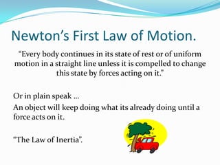 Objects in motion - 04 Newton's Laws of Motion | PPTX