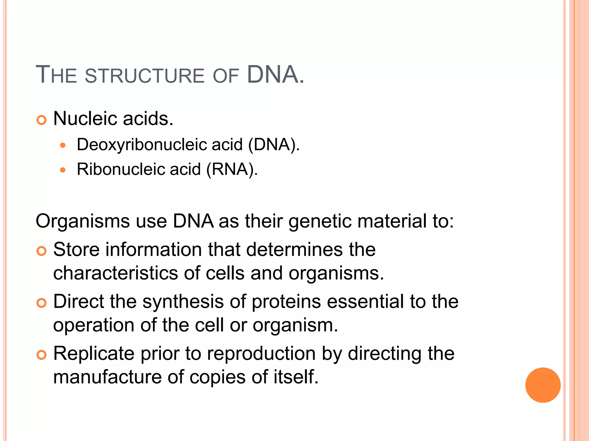 Genetics - 02 The structure of DNA | PPTX