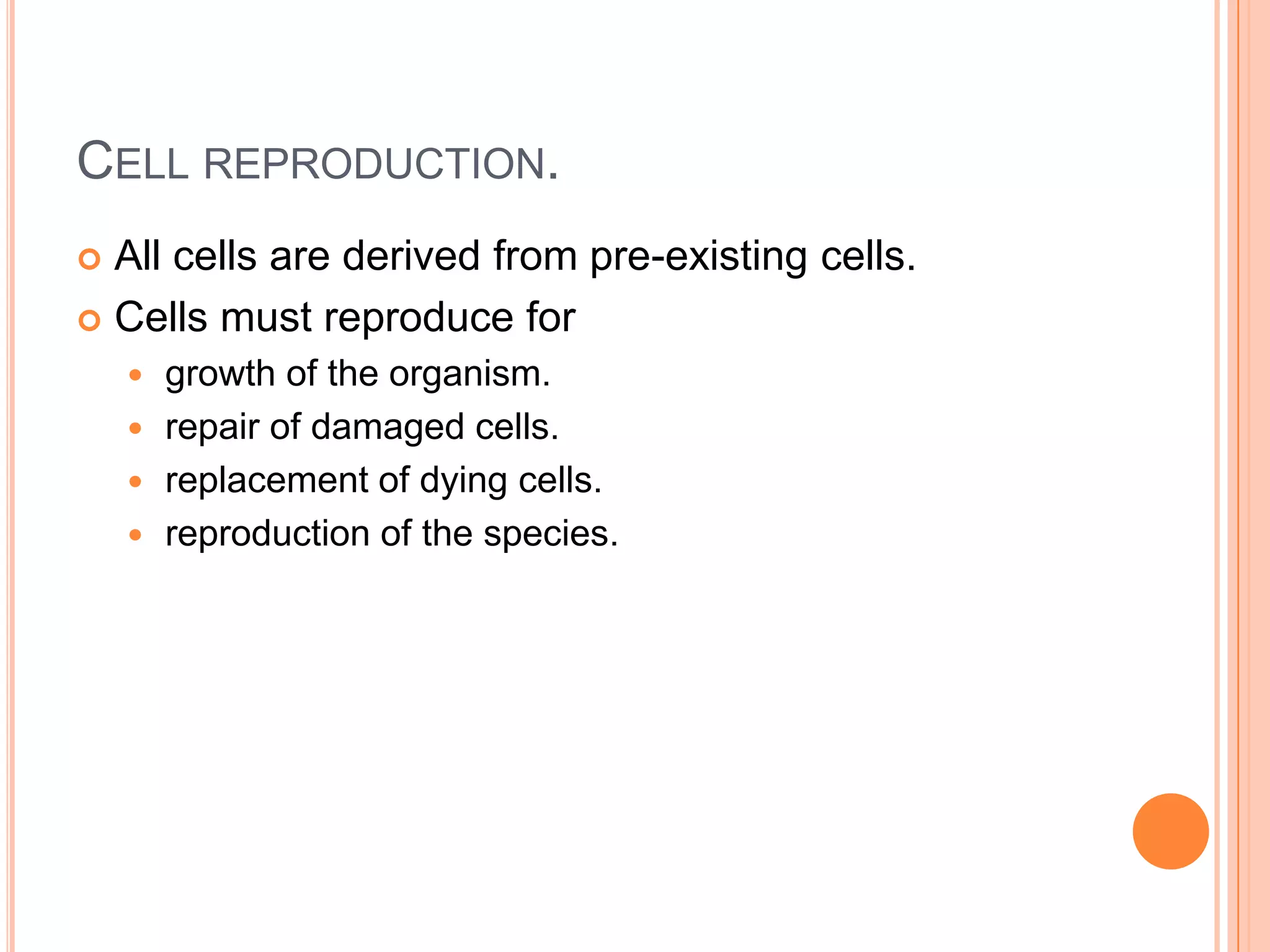 Genetics - 04 Cell Reproduction | PPTX
