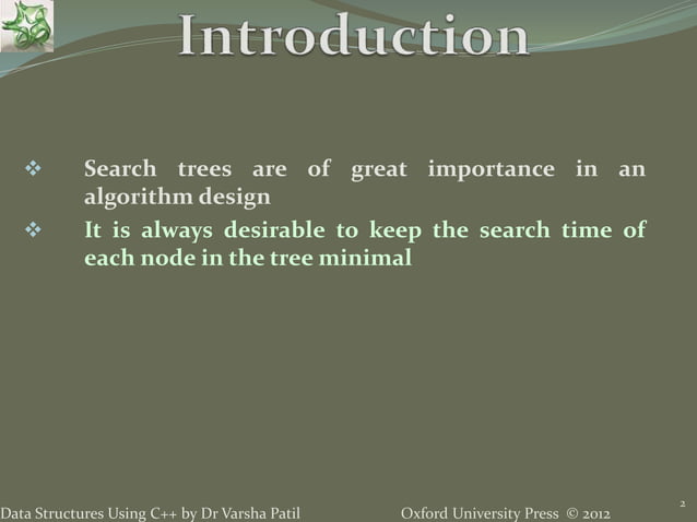 10. Search Tree - Data Structures using C++ by Varsha Patil | PPT