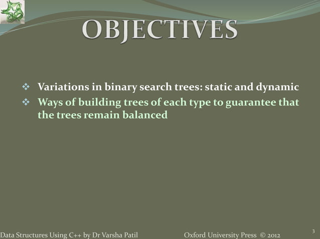 10. Search Tree - Data Structures using C++ by Varsha Patil | PPT