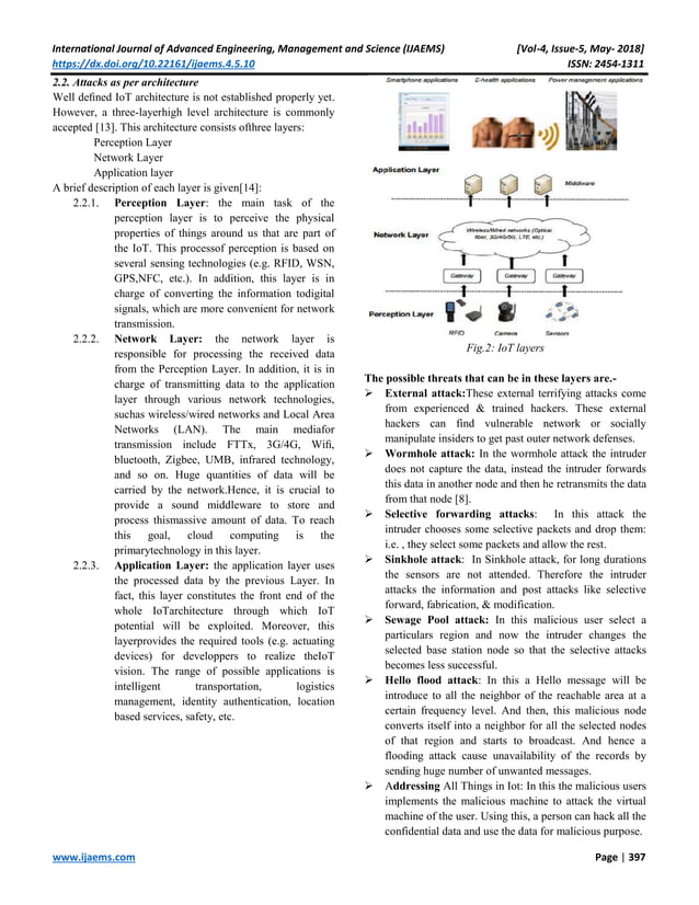 Security Issues & Threats in IoT Infrastructure | PDF