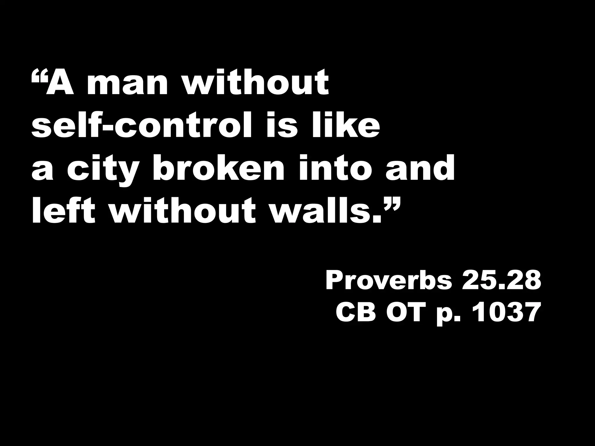 The Fruit of the Spirit is Self-Control | PDF