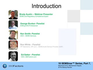 10 SEMSinar™ Series, Part 7: Elements 8 & 9 Mechanical Integrity & Pre ...