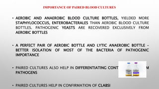 Blood culture role in sepsis and it's management | PPTX