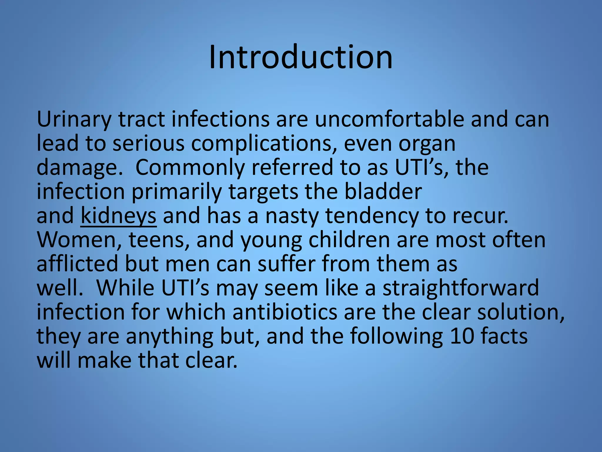 10 shocking facts about urinary tract infections | PPTX