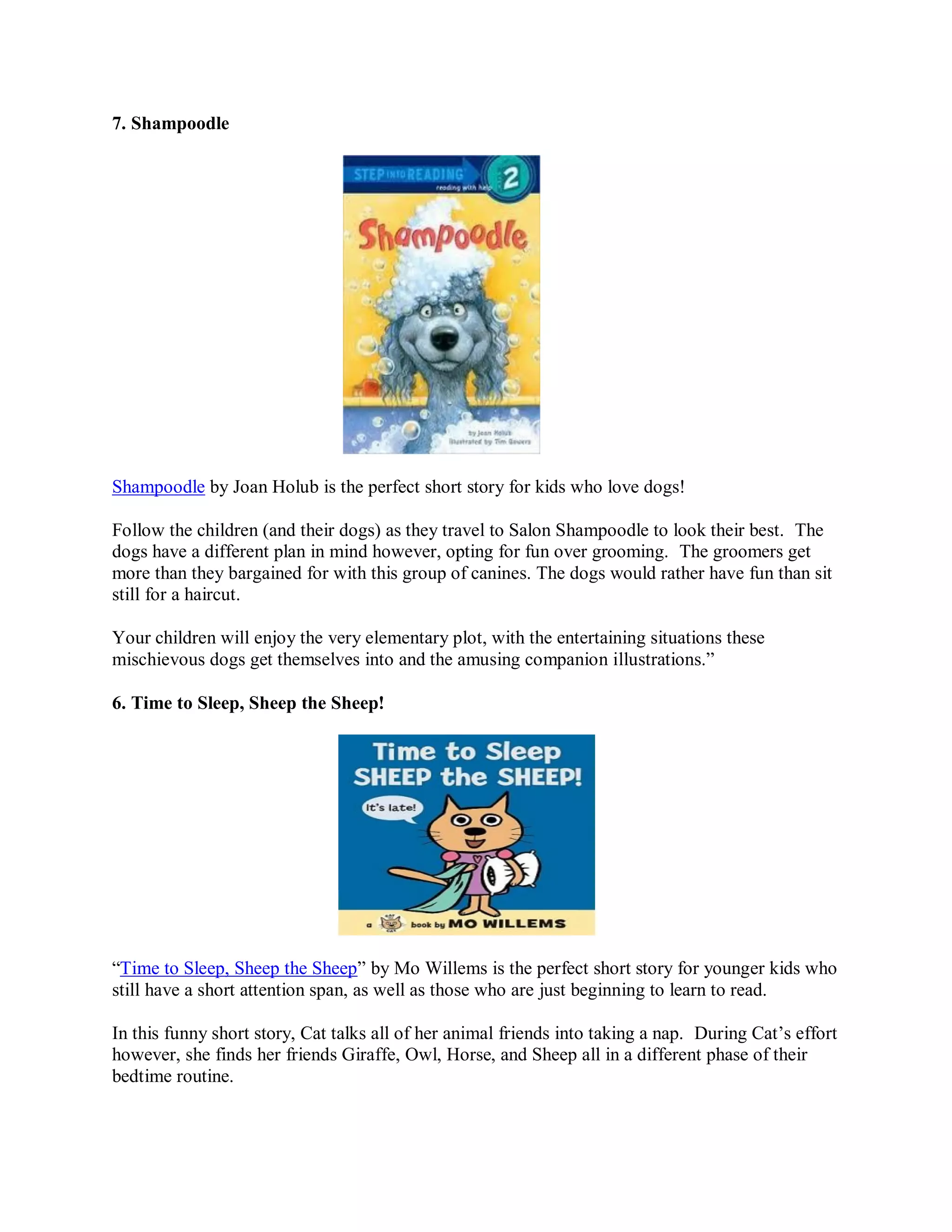 10 short stories for kids ages 4 to 8 | PDF