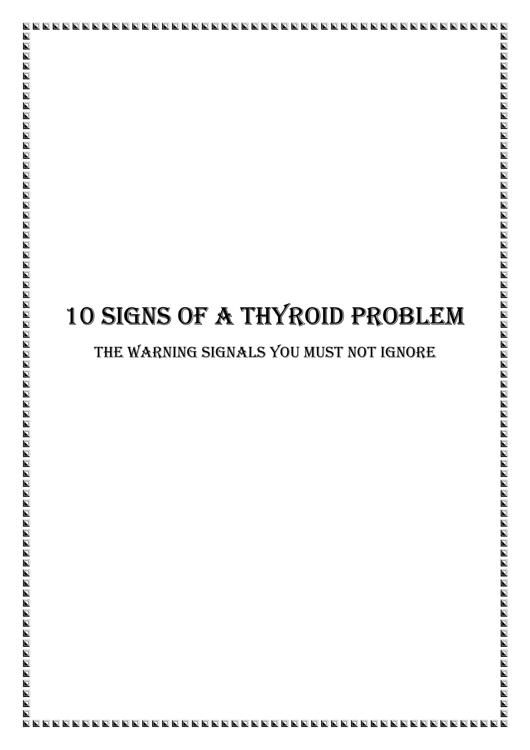 10 signs of a thyroid problem - Learn what is hypothyroidism ...