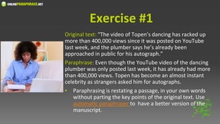 10 Simple Paraphrasing Exercises That Will Boost Your Academic Success ...