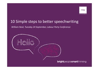 10 simple steps to better speechwriting | PDF