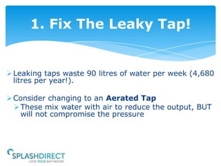 10 simple ways to save water | PPTX