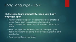 10 simple yet powerful body language tips | PPT
