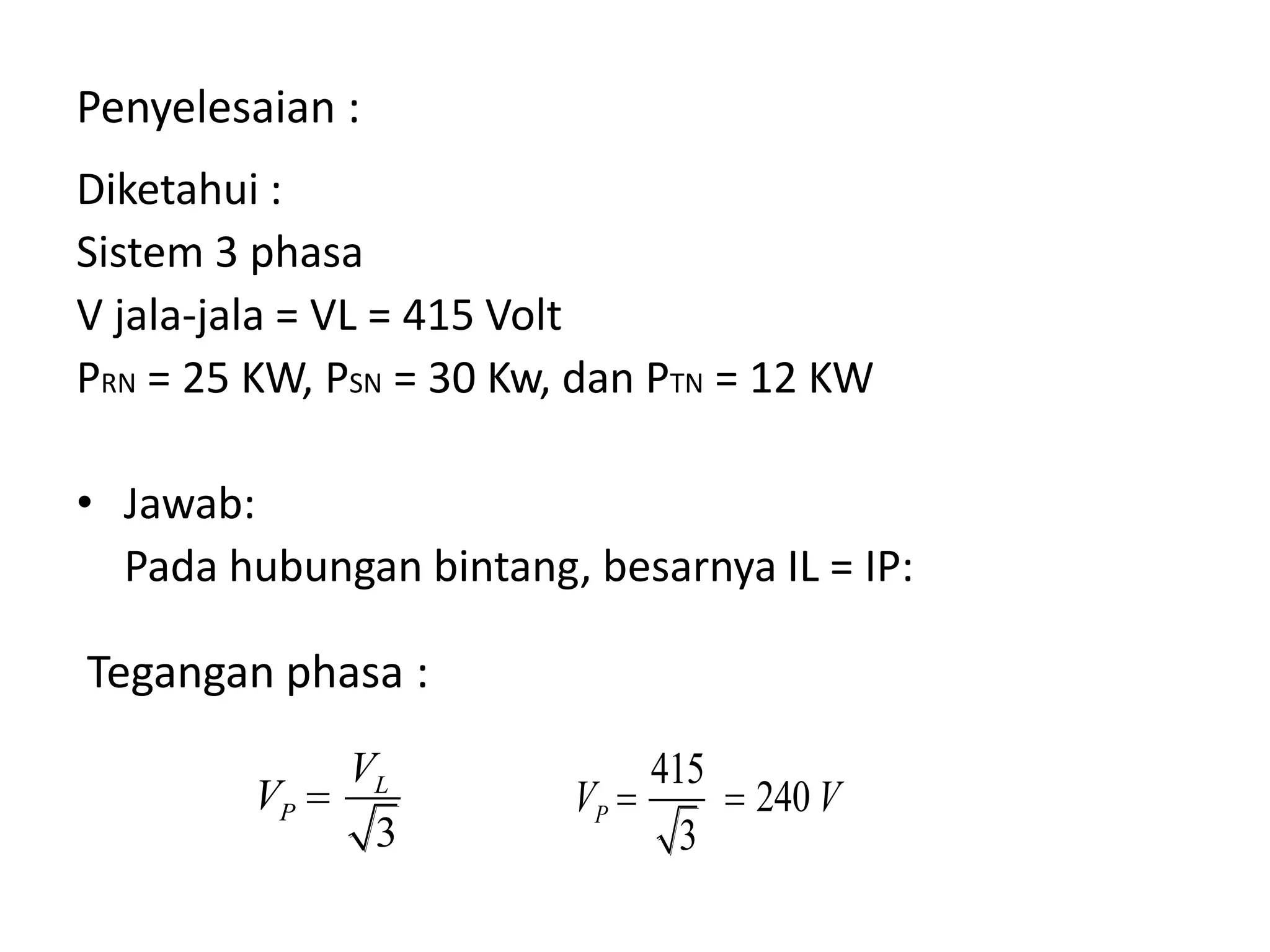 10 sistem 3 phasa beban tidak seimbang | PDF