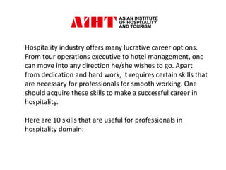 10 Skills Useful in Hospitality Industry | PDF