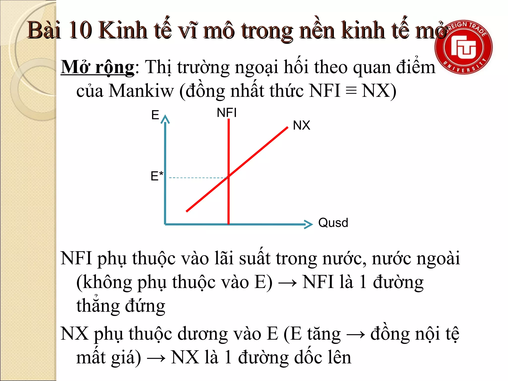 Kinh tế vĩ mô trong nền kinh tế mở | PPT