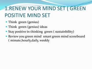10 Smart Green Thoughts/Quotes For Smart Green Game Changers | PPT