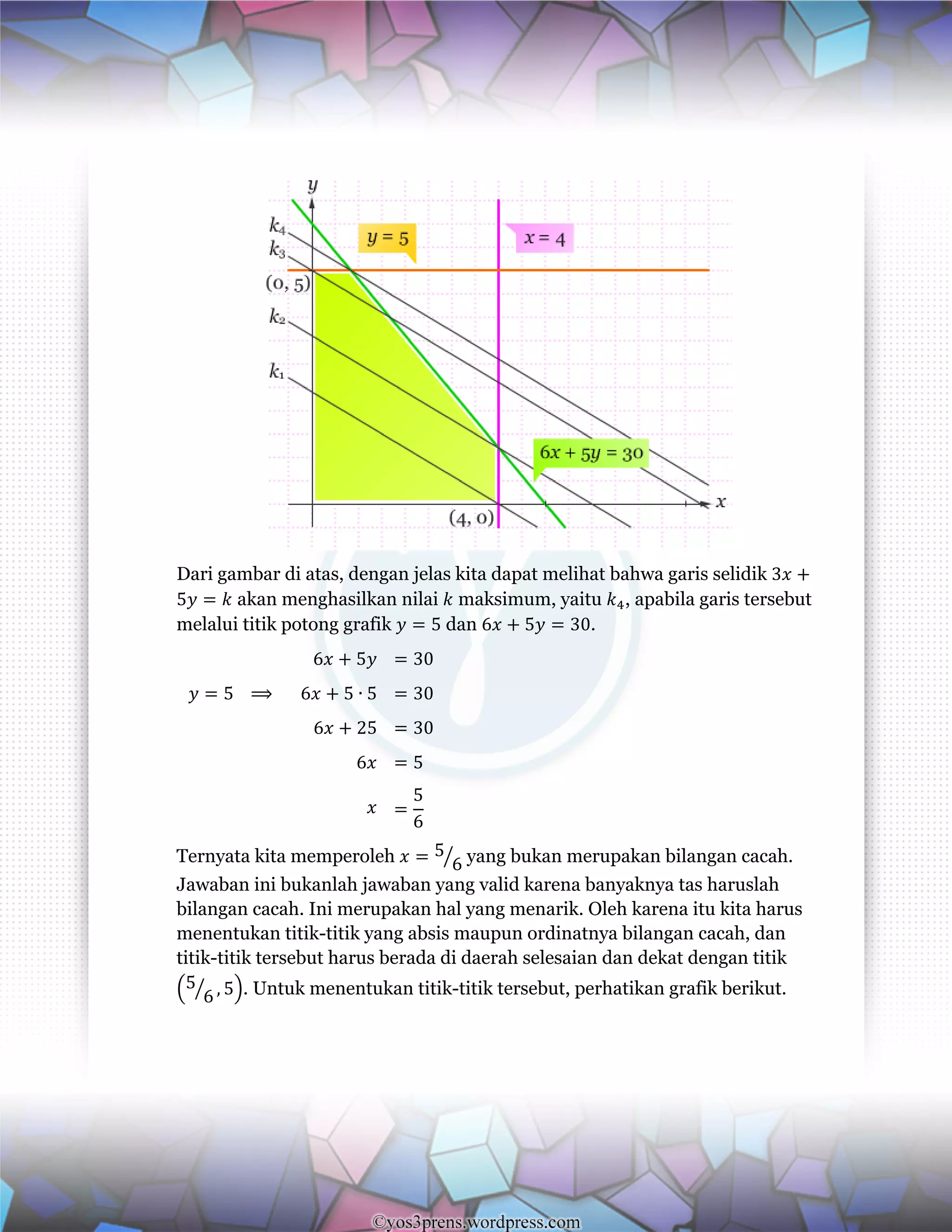 10 soal dan pembahasan permasalahan program linear | PDF