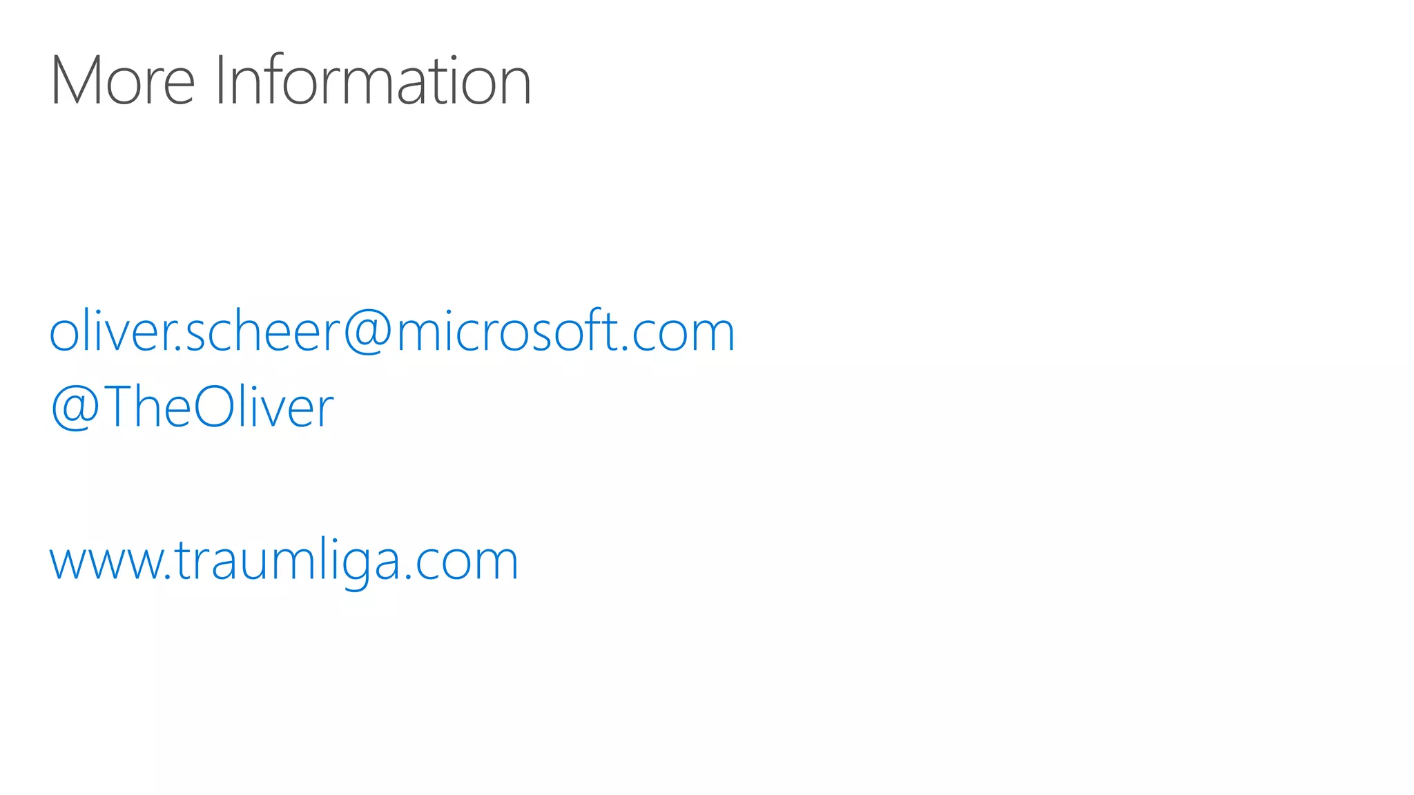 Oliver Scheer, Technical Evangelist at Microsoft, "SQL Azure, Power BI ...